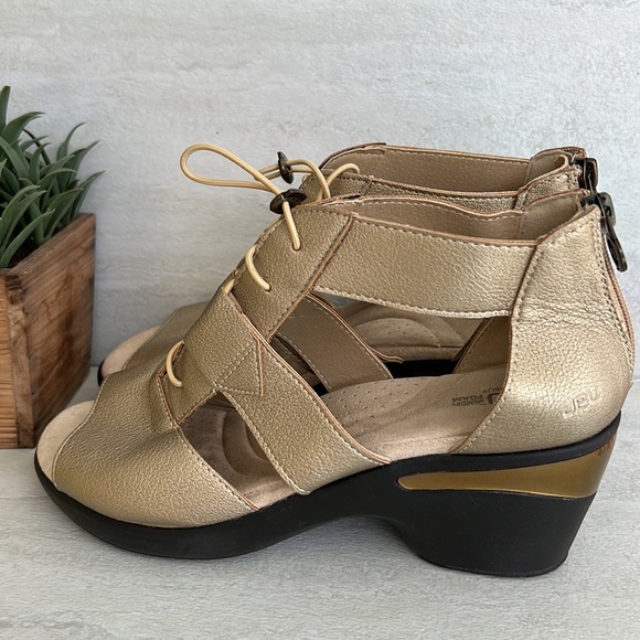 JBU | Shoes | Jbu By Jambu Coco Encore Sandals Gold Size 8 M Wedge ...